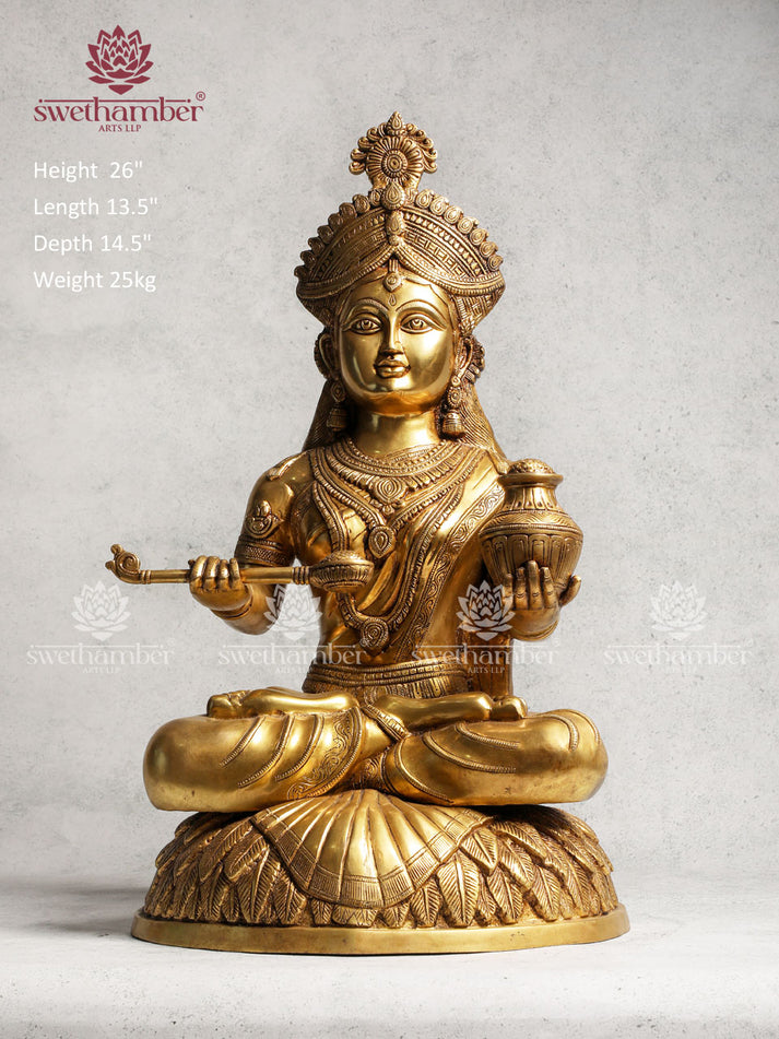 Brass Annapurna Devi Idol – Swethamber Arts